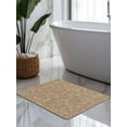 Brown Modern Art Soft Diatomaceous Earth Mat, White Abstract Line Human ...