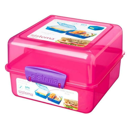 Sistema 3 Compartment 1.4L Lunch Cube Box Pink | Walmart Canada