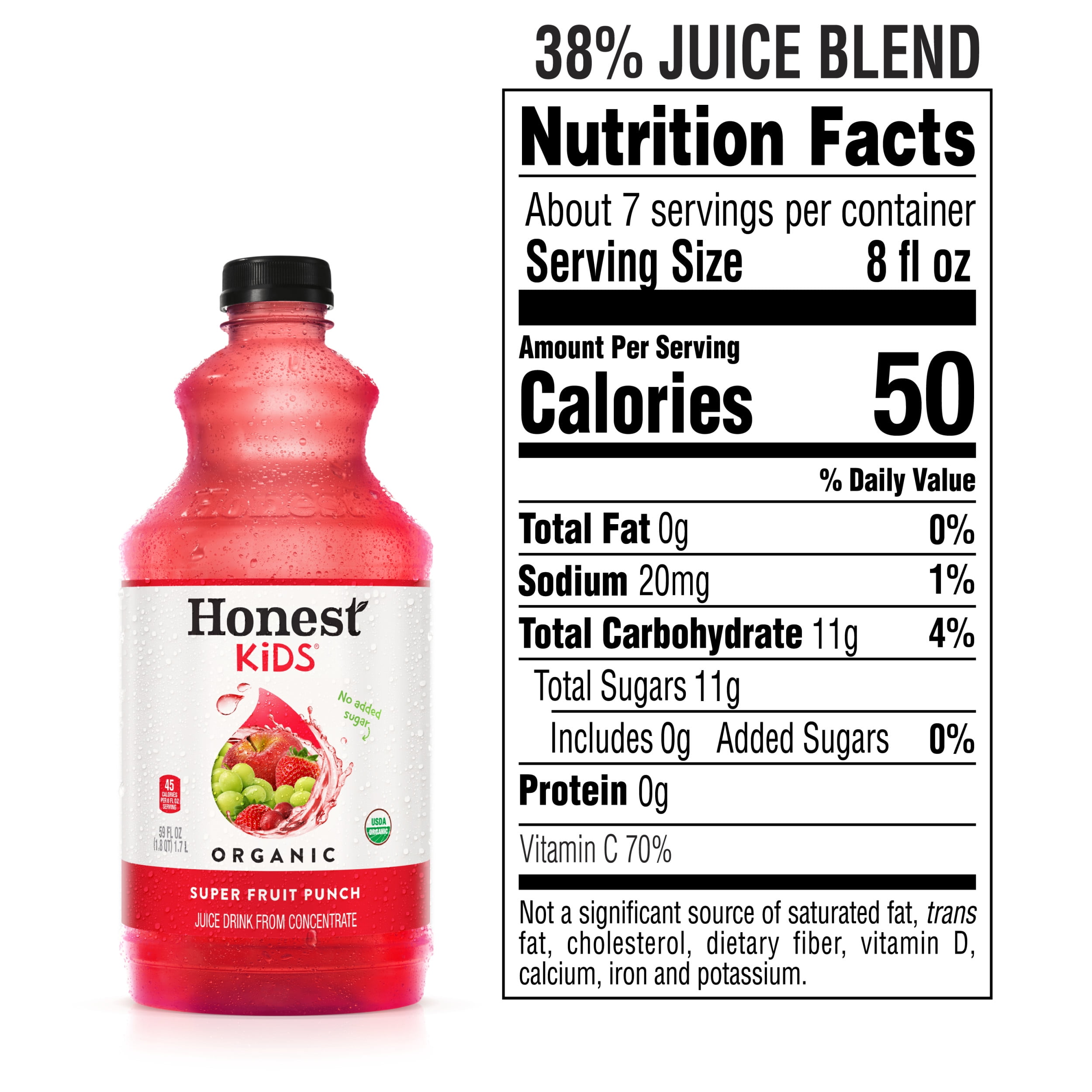 Buy Honest Kids Super Fruit Punch Organic Fruit Juice, 59 fl oz Online ...