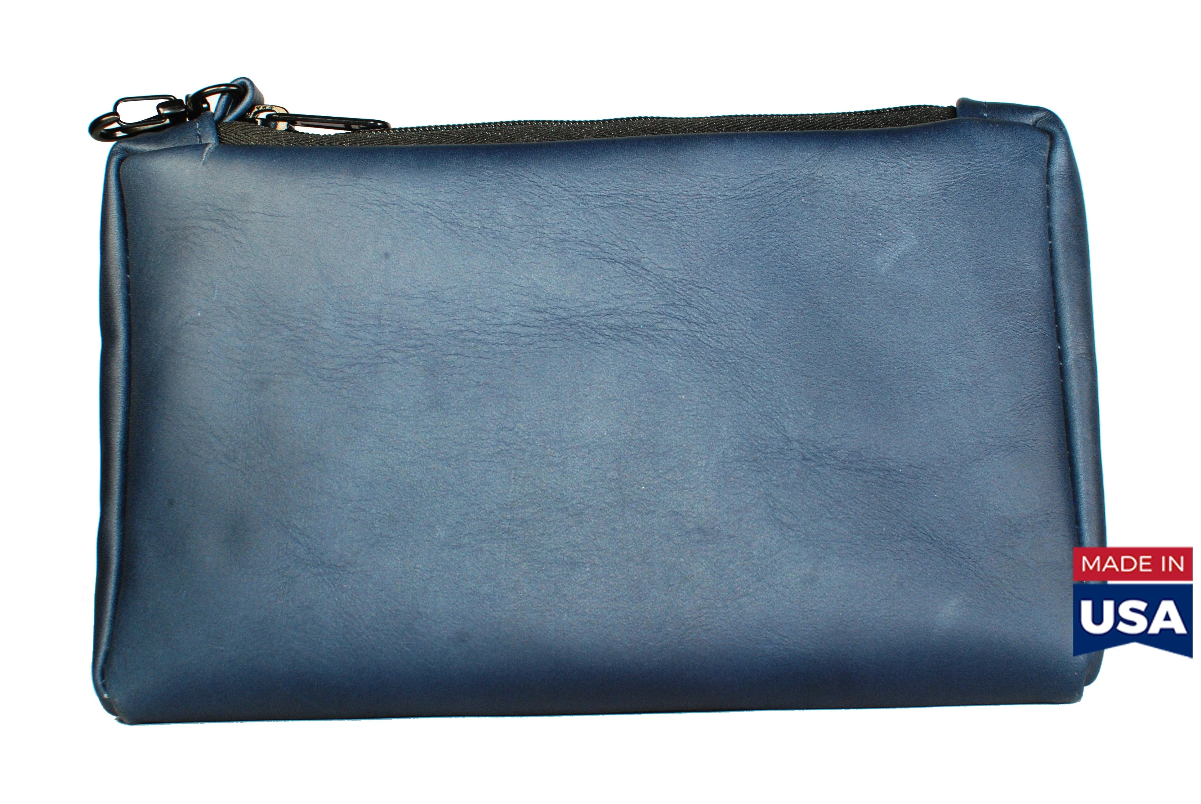 TPK Valuables Pouch - Ocean Blue Napa, Premium Full Grain Leather ...