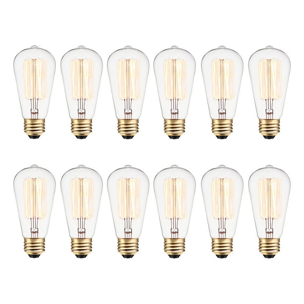 Globe Electric 40W Vintage Edison S60 Squirrel Cage Incandescent ...
