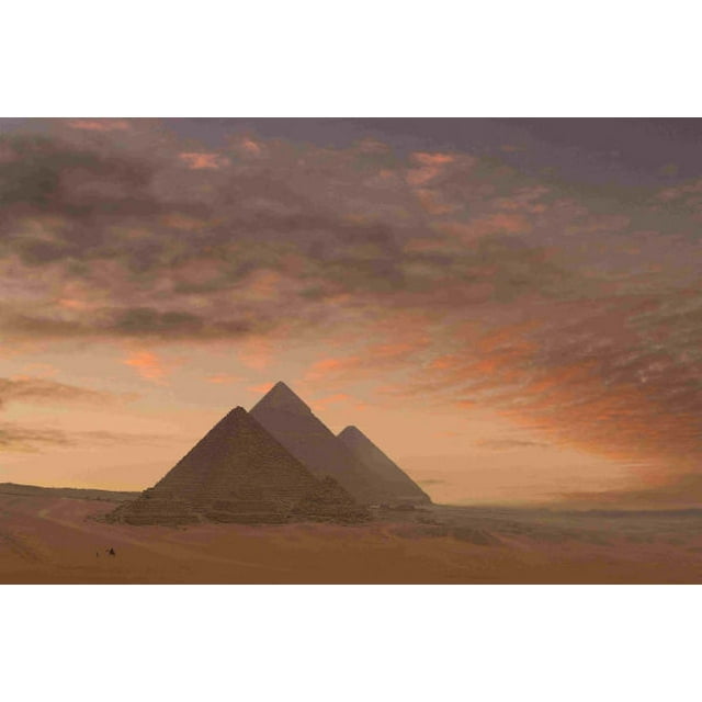 Giza Pyramids Egypt Poster metal Print 8in x 12in Print on Metal 8x12 ...