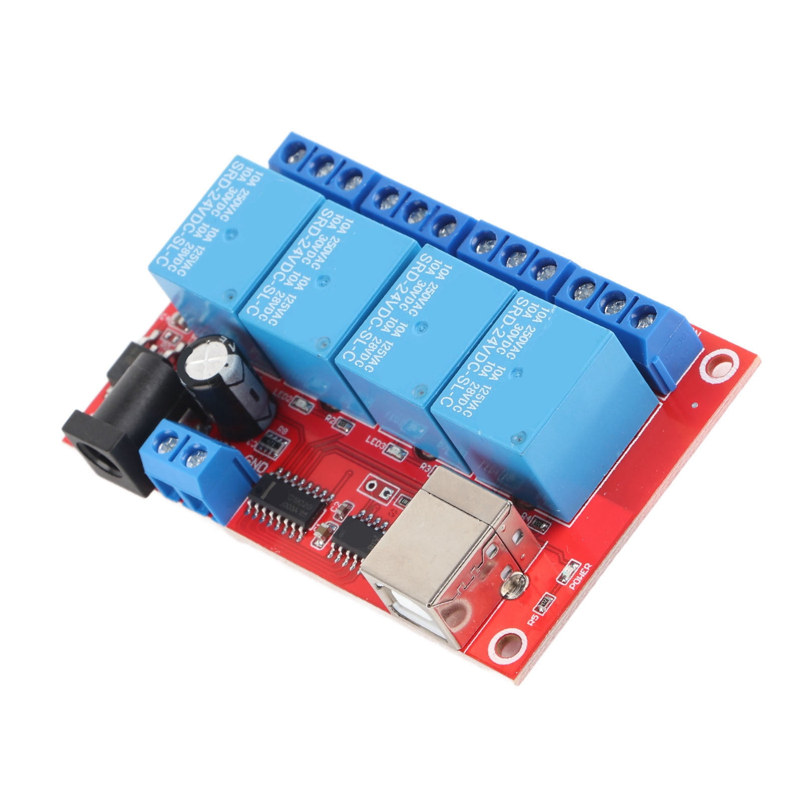 Módulo de control de relé, módulo de relé de 4 canales Módulo de relé ...