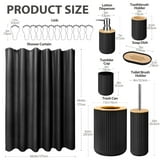 Livhil 19 Pcs Black Bathroom Complete Sets, Accessories Bundle, Shower ...