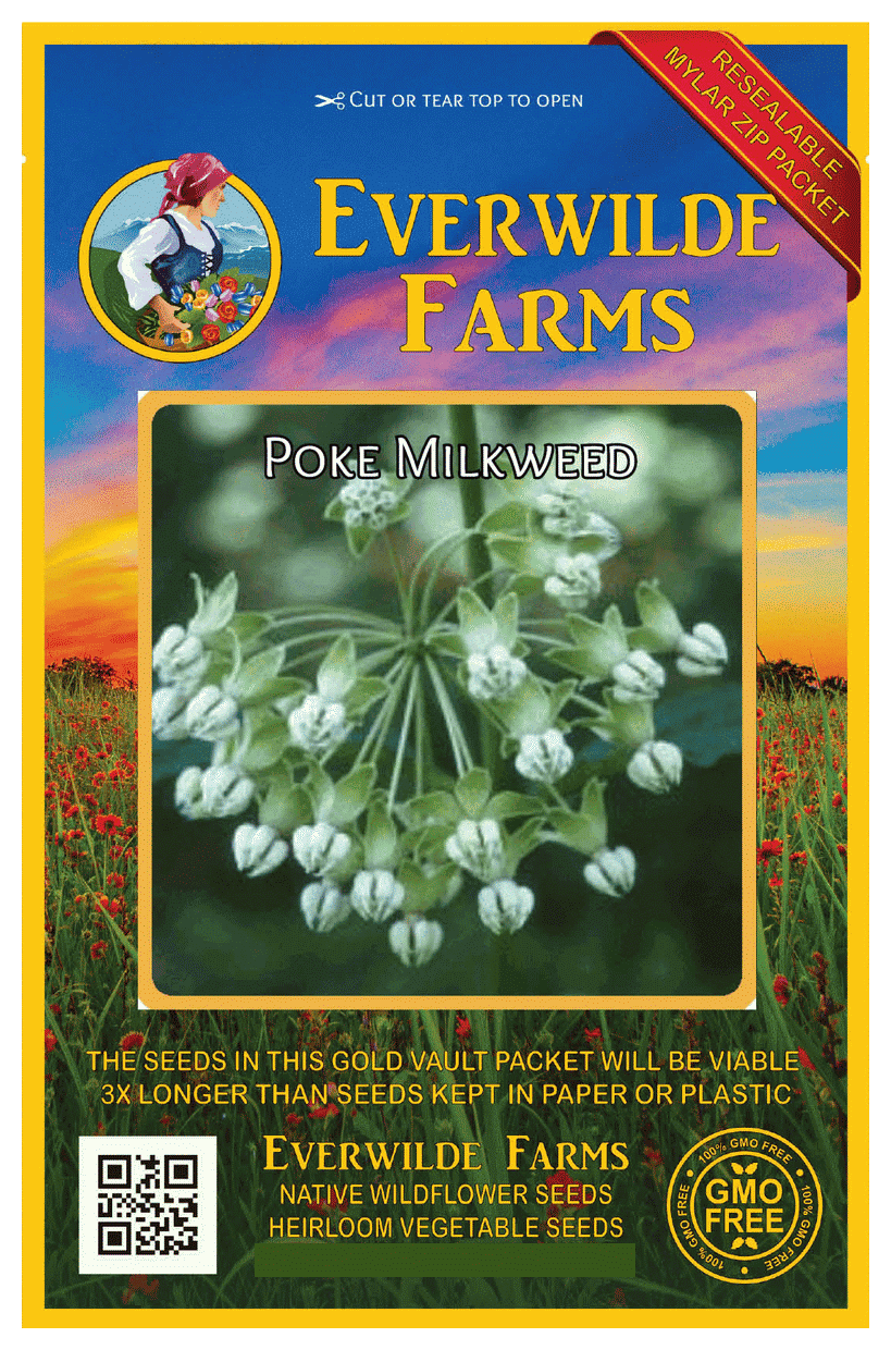 Everwilde Farms - 15 Poke Milkweed Native Wildflower Seeds - Gold Vault ...
