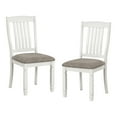 Furniture of America Lloya Solid Wood Indoor Side Chairs, Rustic White ...