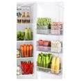 Clear Fridge Organizer,Refrigerator Organizer Box with Handle,Plastic ...