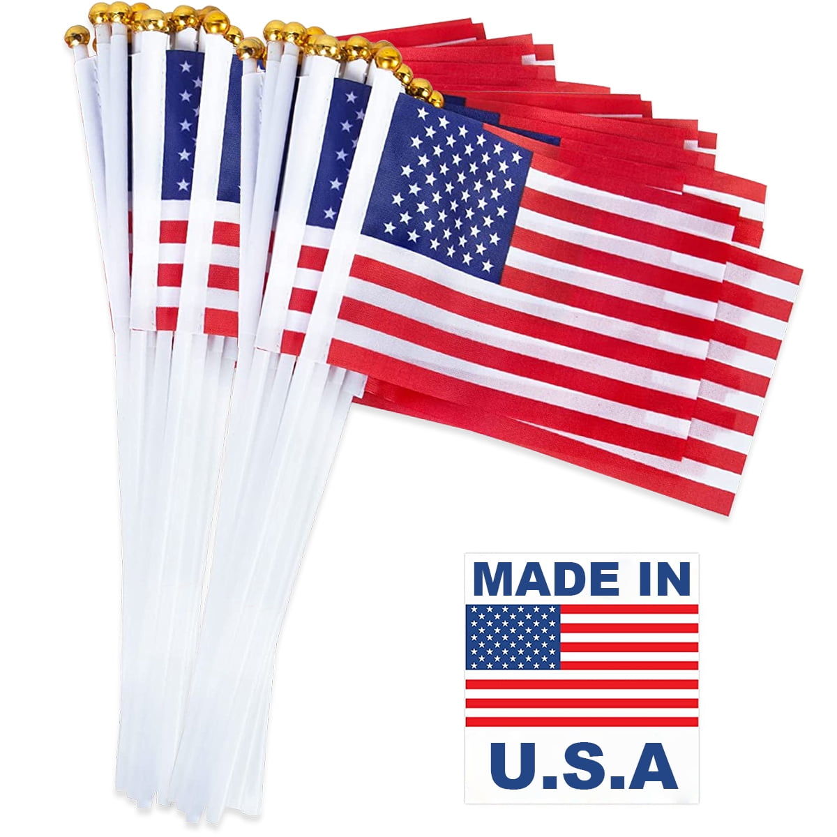 USA United States Mini Flag 30 Pack - Hand Held Small Miniature ...
