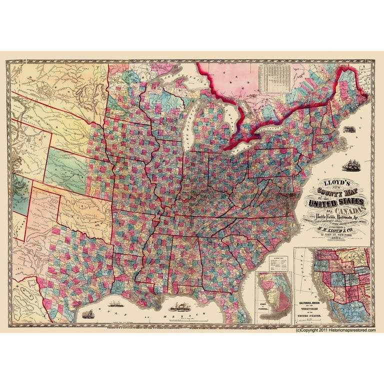 Civil War Battle Sites Map