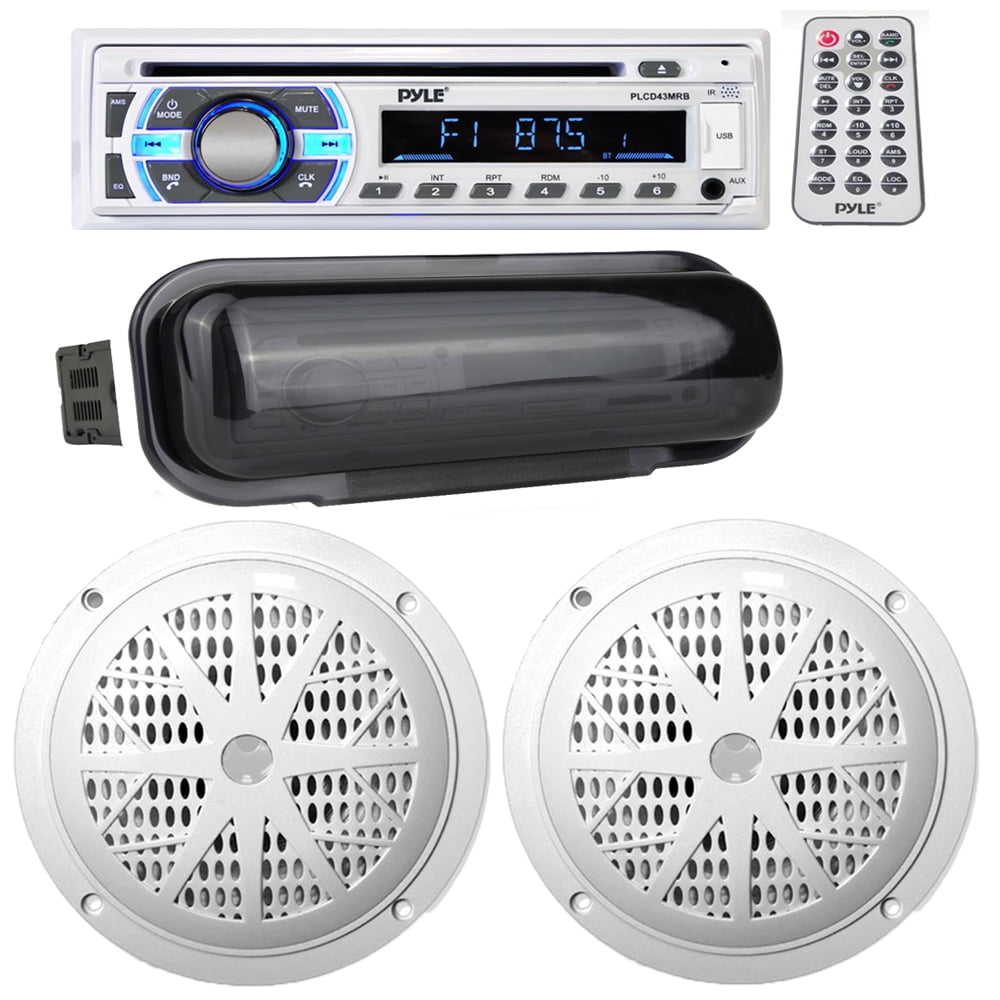 White Water Resistant Radio Shield4 Dual Cone Waterproof Stereo Speaker ...
