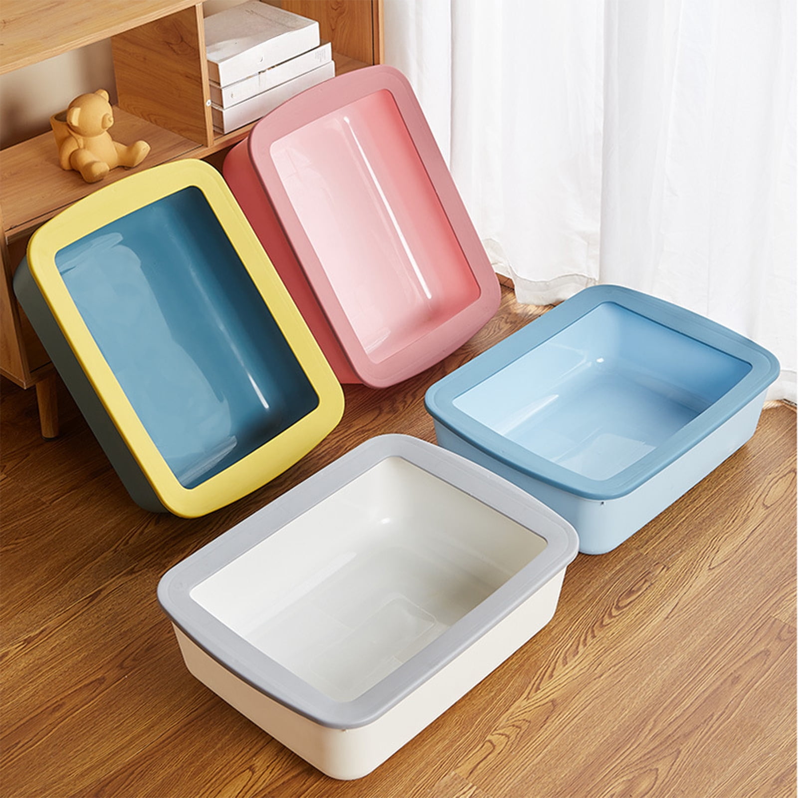 Click here for Vacemry Under $5 High-Sided Cat Litter Box  Spilla... prices