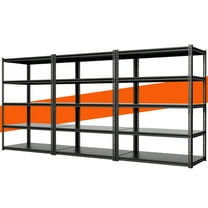 Slsy 5-Tier Adjustable Heavy Duty Steel Shelving Unit, 72"H x 36"W x 18 ...