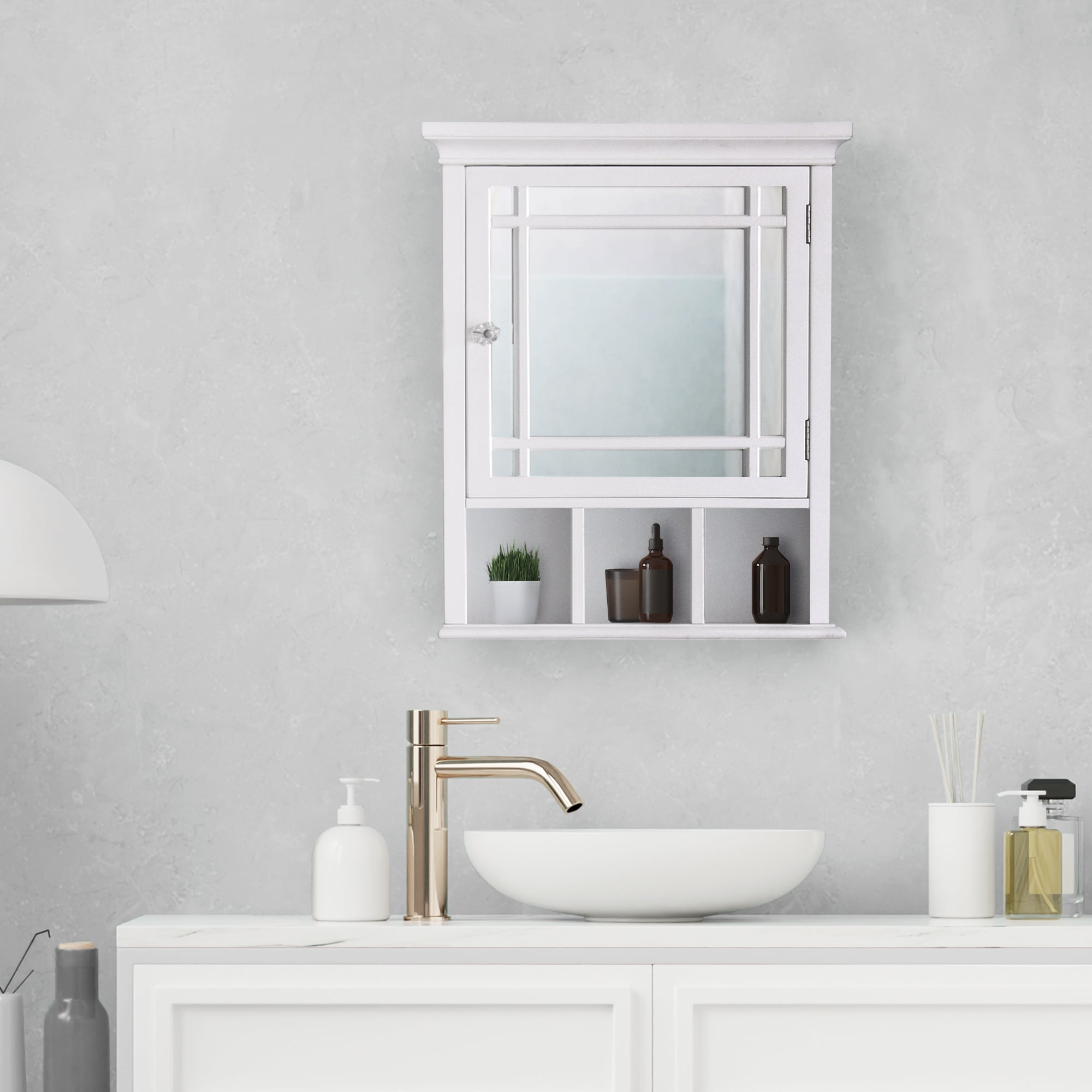 Teamson Home Neal Removable Bathroom Medicine Cabinet with Mirrored ...