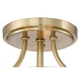 Possini Euro Alia Brass Ceiling Light, Semi Flush Mount, 14" 3-Light ...