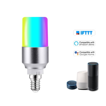 V15 Smart WIFI LED Bulb RGB+W LED Bulb 6W E14 Dimmable Light Phone ...