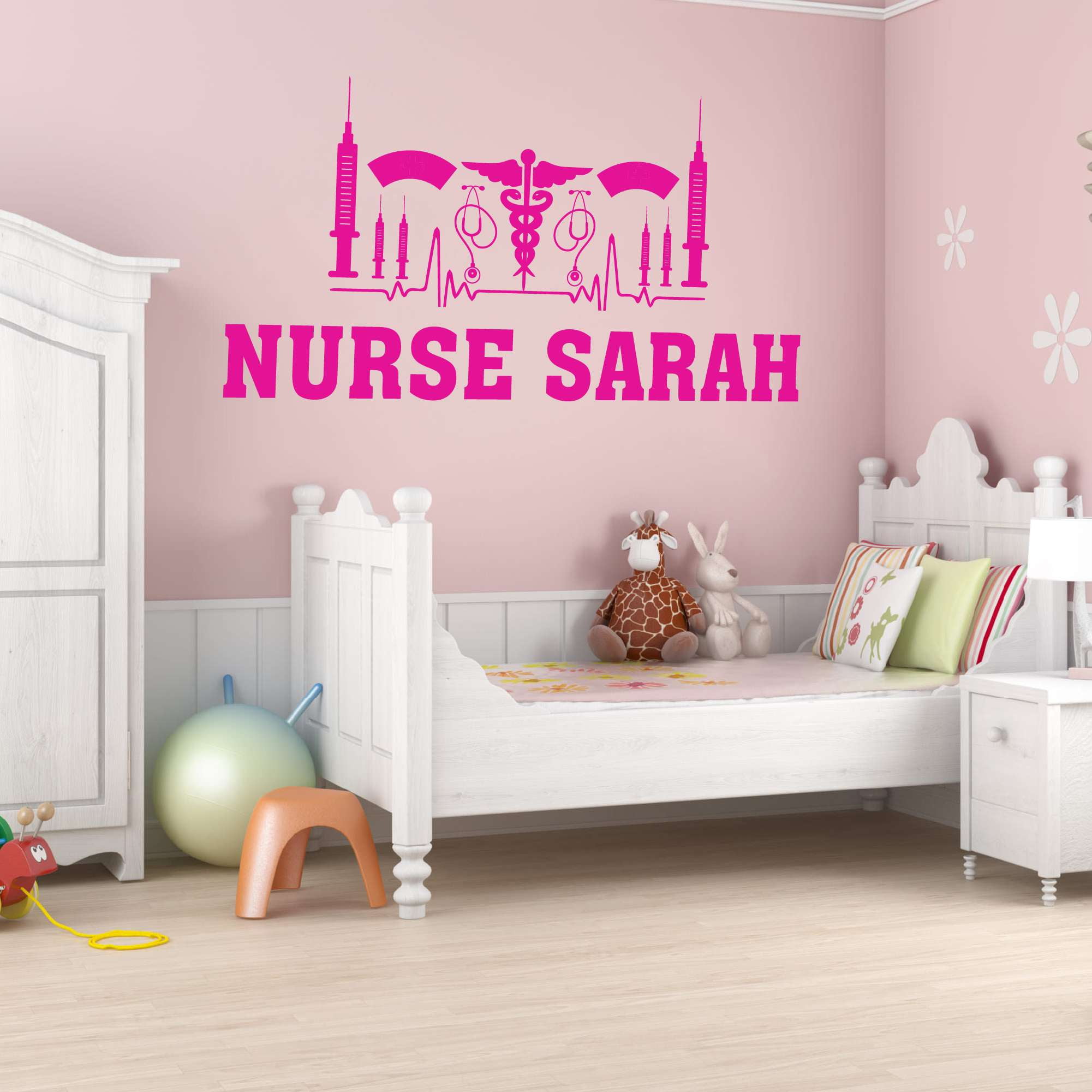 Girls Cute Girly Wall Decal Decoration Cardiac Echo Medical Nursing ...