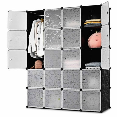 20 Cube Clothes Organizer Storage Cubes Portable Wardrobe Bedroom ...