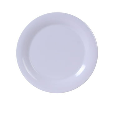 HUBERT® Dinner Plate with Wide Rim White Melamine - 10 1/2 Dia 12 Per ...