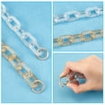 2Pcs 2 Colors Acrylic Bag Handles with Alloy Spring Gate Rings for Bag ...