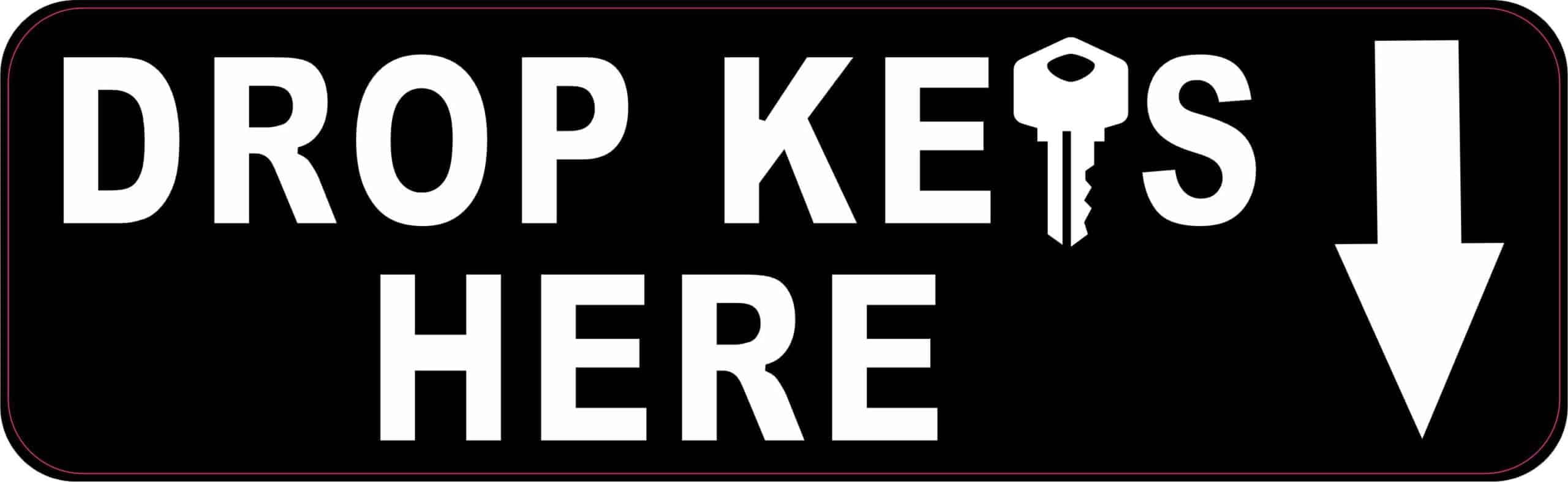 StickerTalk Symbol Drop Keys Here Magnet, 10 inches x 3 inches ...