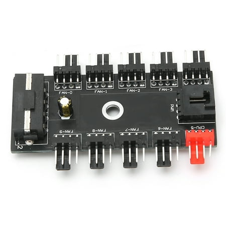 Fan Hub, PWM 10 Ports Fans Cable Converter Easy Connection For DIY IDE ...