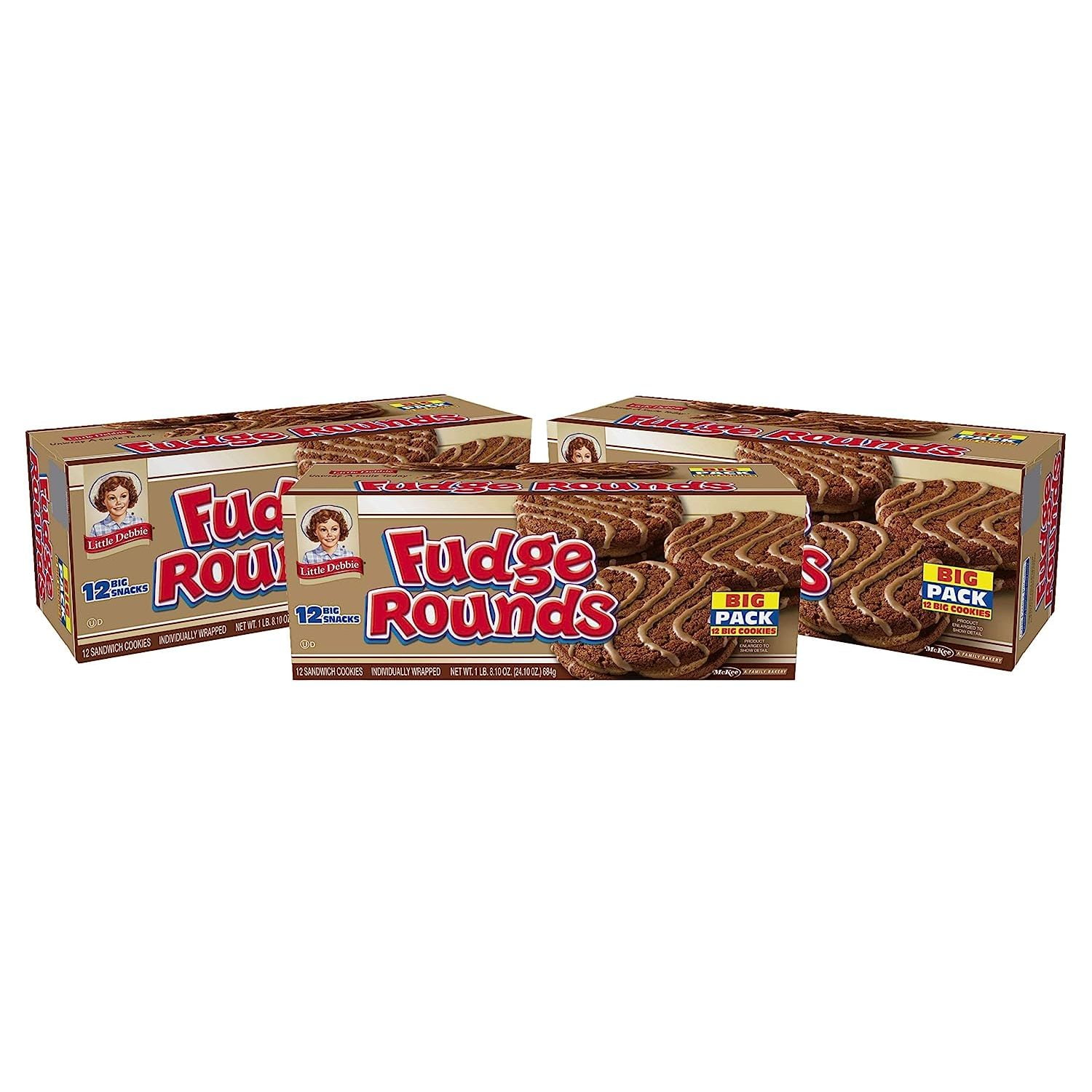 Little Debbie Fudge Rounds 24.1 Oz (3 Boxes) - Walmart.com