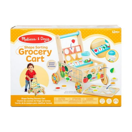 Melissa & Doug Wooden Shape Sorting Grocery Cart Push Toy and Puzzles | Walmart Canada