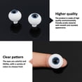 2 Pairs Glass Craft Eyeballs 16mm Eyes Steel Blue Realistic Round ...