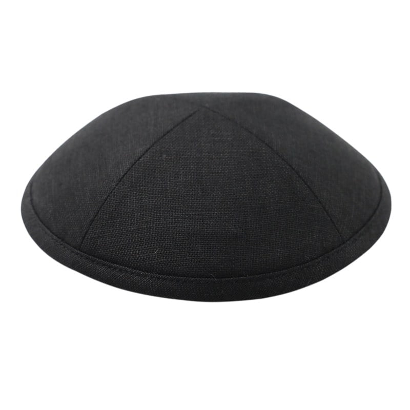 Cool Kippah Black Linen 4 Part Size 16cm - Walmart.com