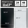 11x17 Art Portfolio Folder with Plastic Sleeves, 24-Pocket Portfolio ...