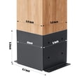 Post Anchors, 13GA Thick Solid Steel & Black Powder Coated,Deck Post ...