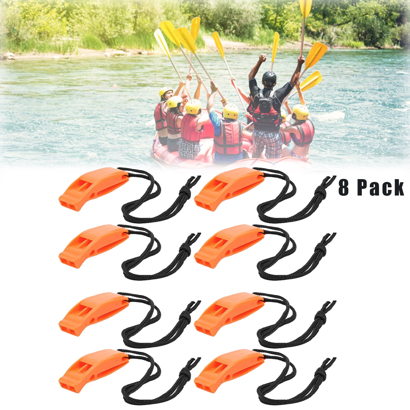 Vobor 8 Pack Double Frequency Plastic Referee Whistles for Water Sports ...