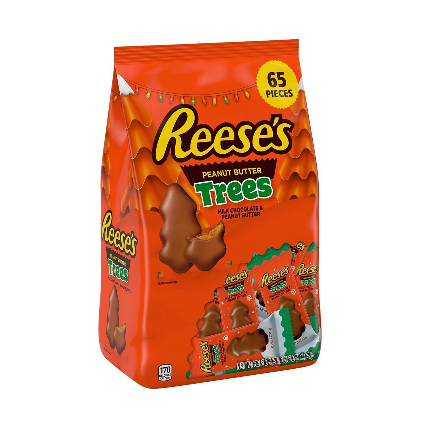Reese's Milk Chocolate Peanut Butter Trees Candy Bulk Bag, 39.8 Ounce ...