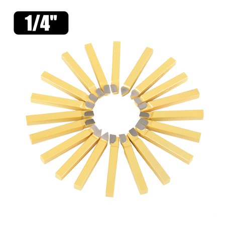 Yeacher 20pcs 1/4 Inch Metal Lathe Tooling Carbide Tip Tipped Cutter ...