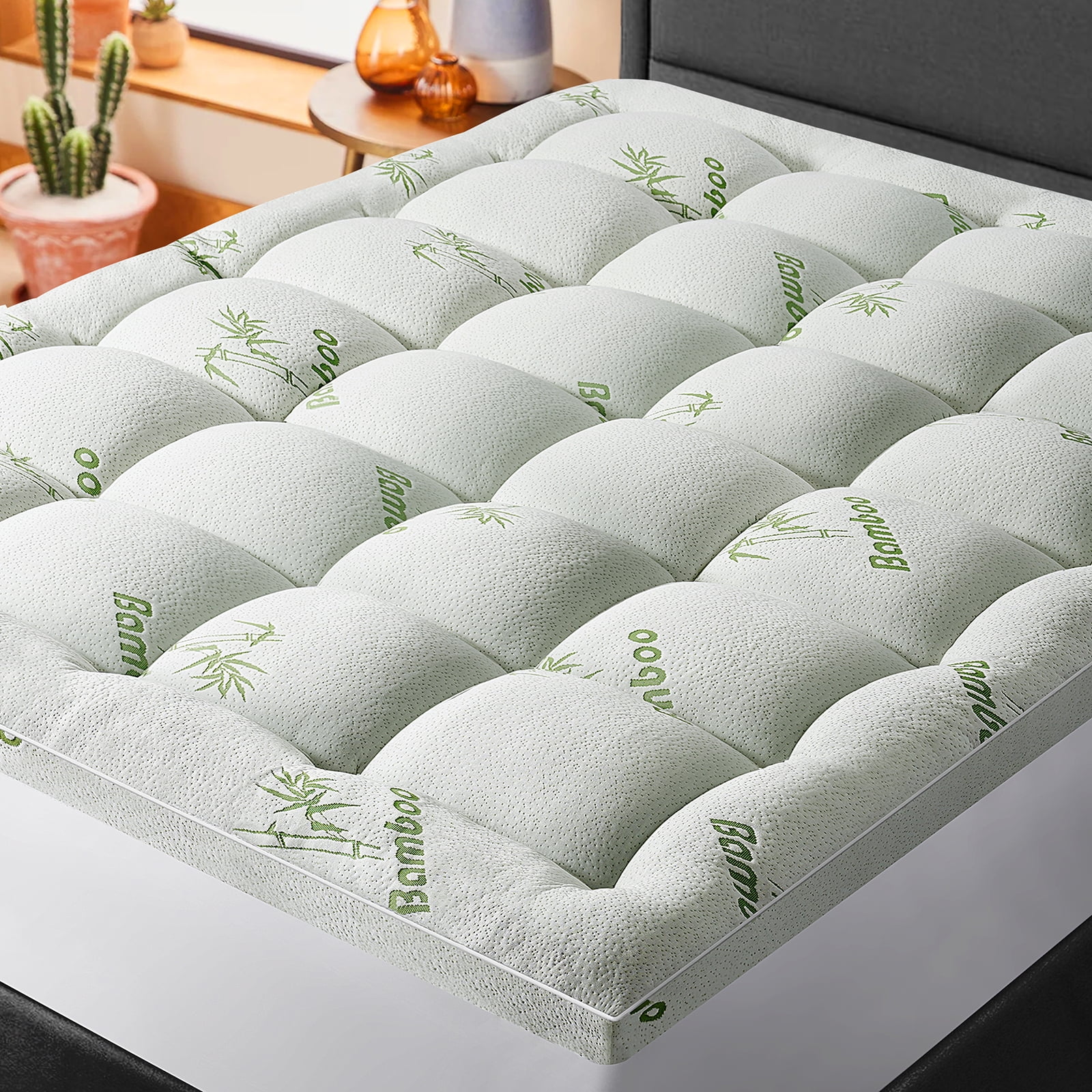 Click here for Patsba Bamboo Mattress Topper King For Back Pain e... prices