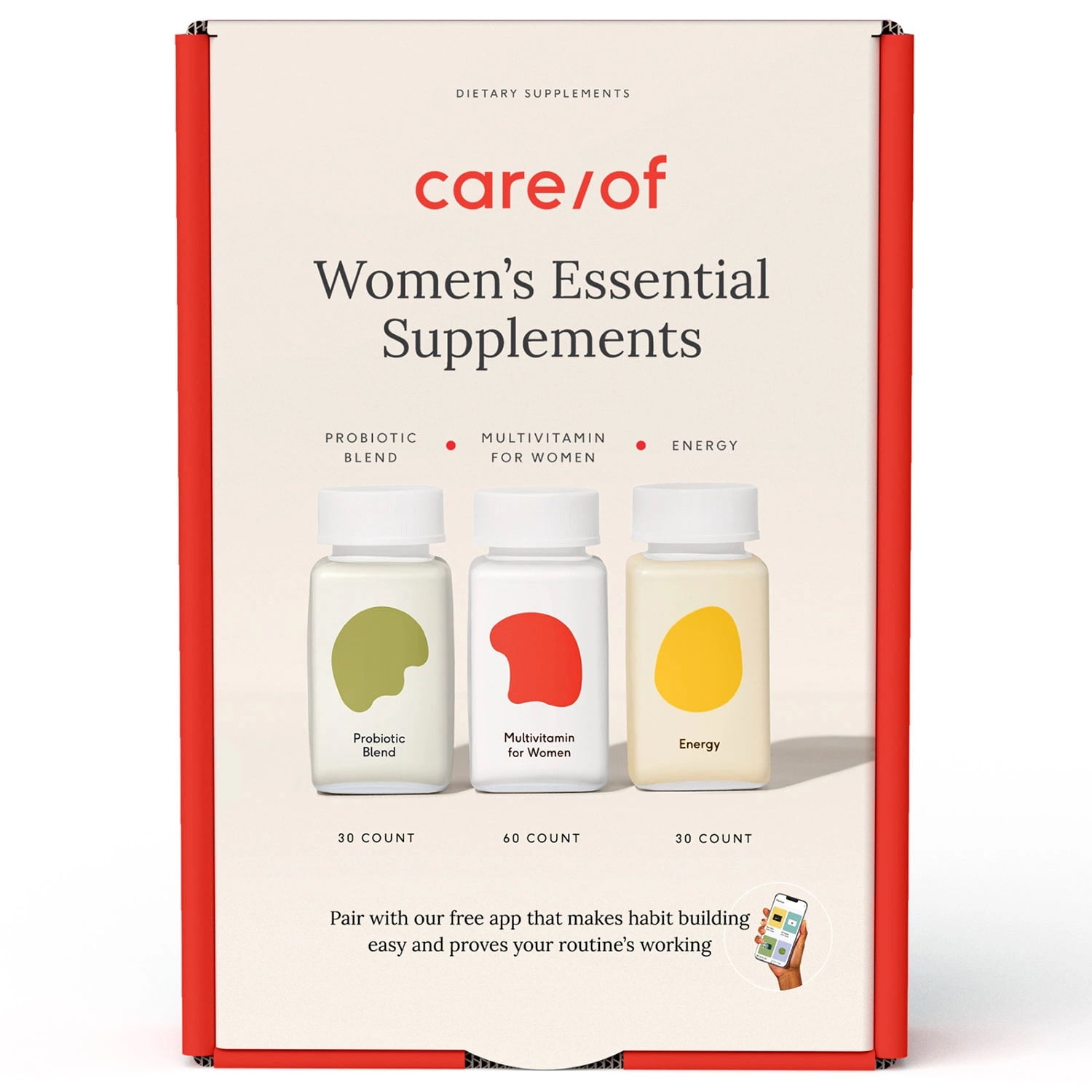 Care/of Women's Essential Supplements (Multivitamin, Probiotic, Energy ...