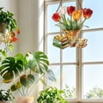 2D Book Flower Suncatcher - Acrylic Sunflower Window Hanging Decor ...