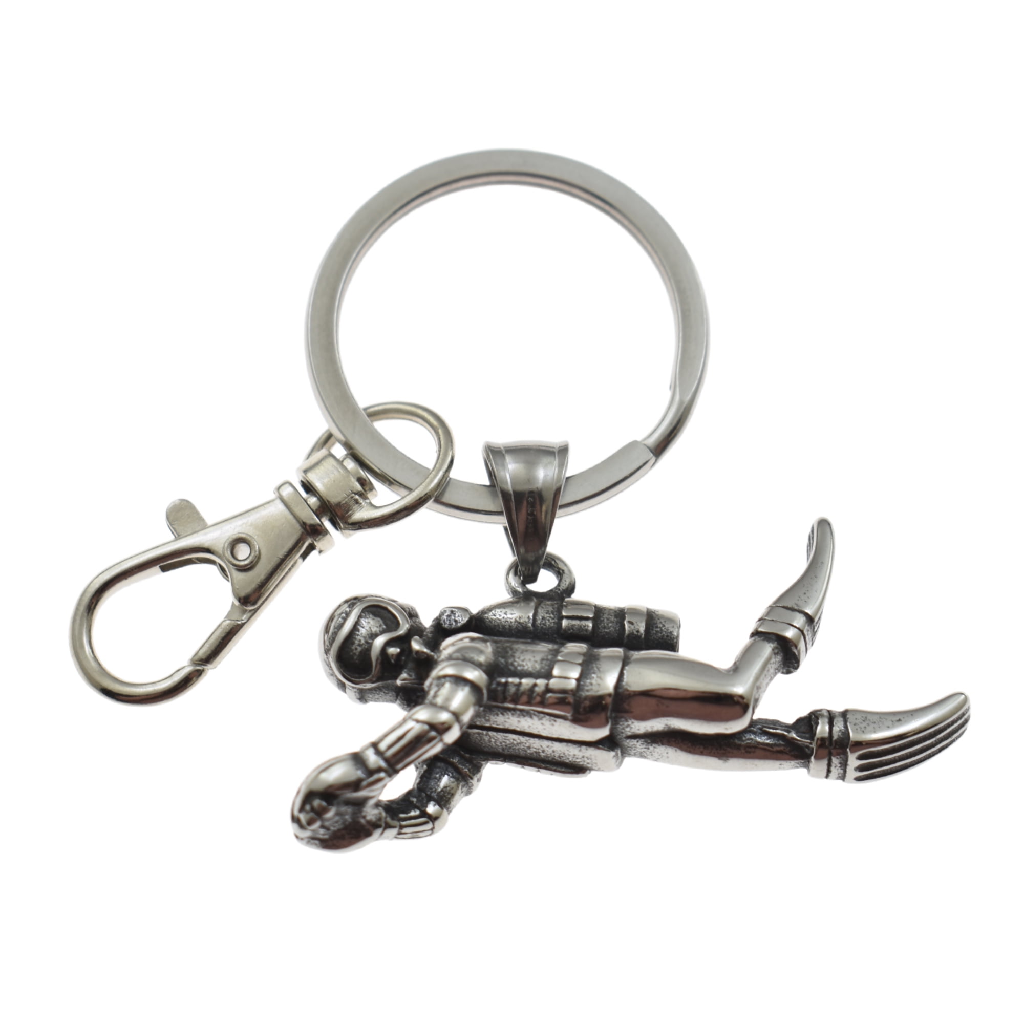 Scuba Diver Keychain in Stainless steel. Gift for Scuba Diver. Scuba ...