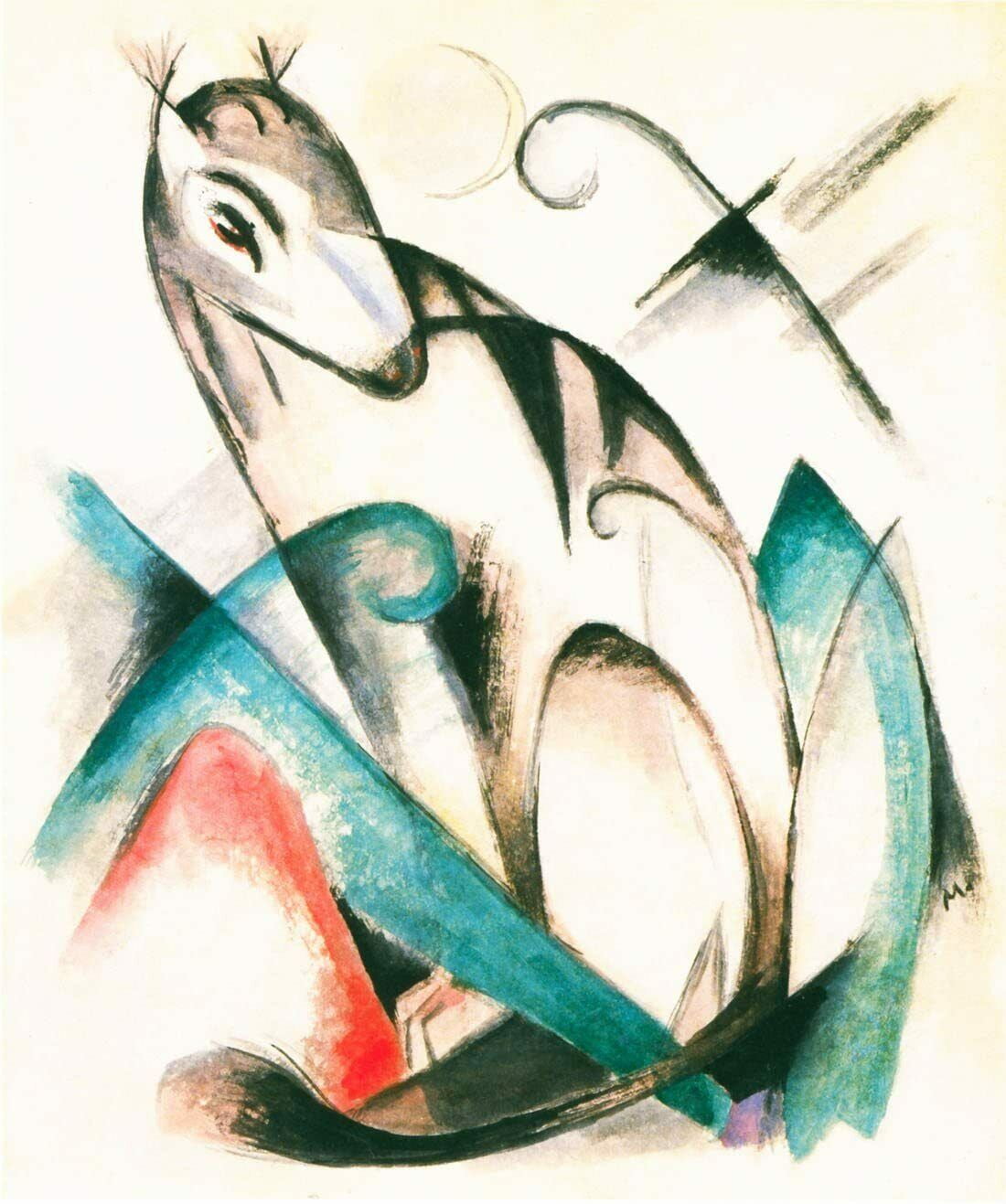 Sitting Faboulous Beast-Marc - CANVAS OR FINE PRINT WALL ART - Walmart.com