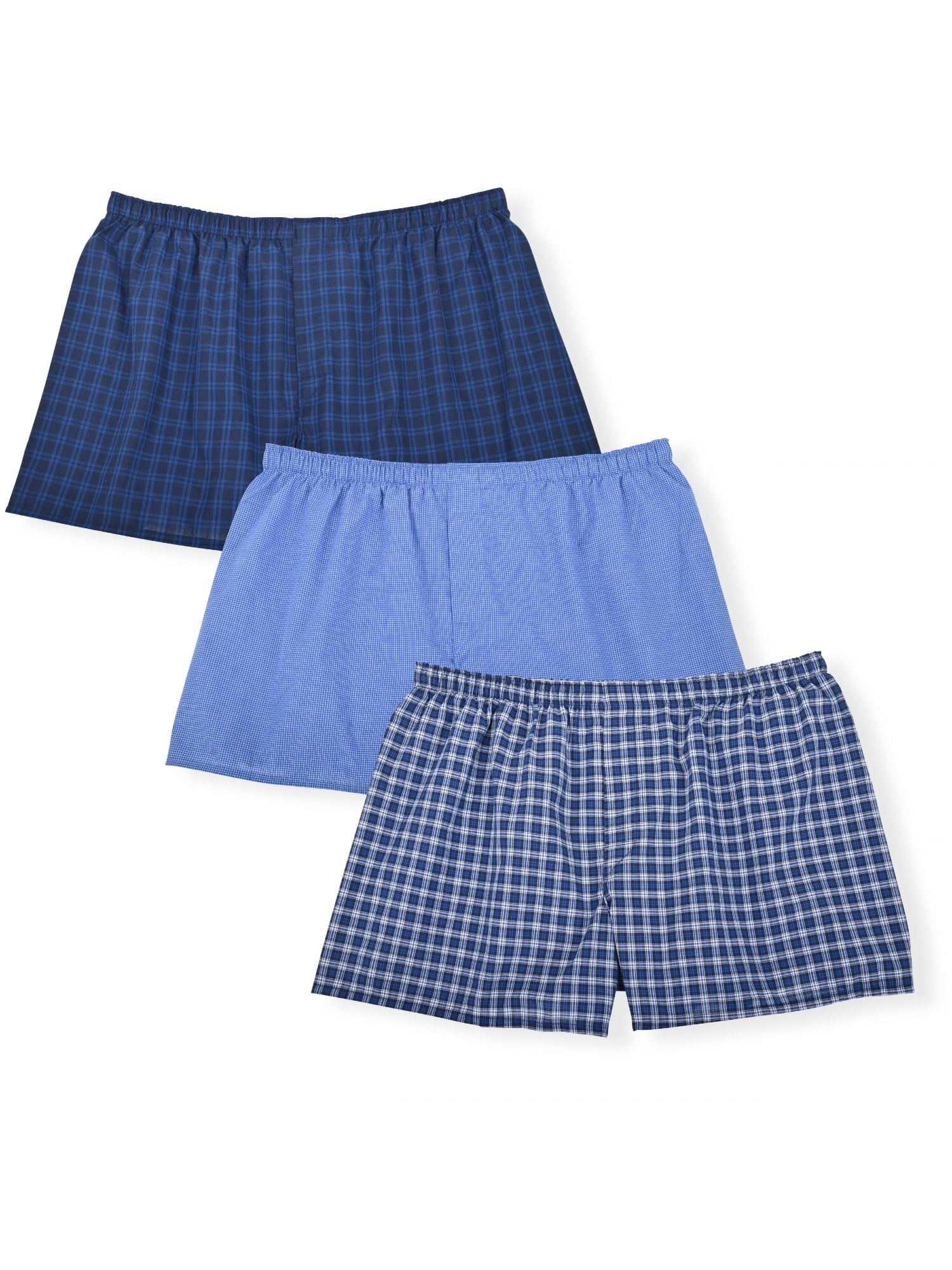 Big Men's 3 Pack Woven Boxer - Walmart.com
