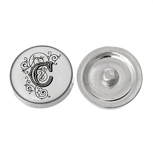 Alphabet Letter C Chunk Snap Button Pendant Fits Snaps Chunk Bracelet ...
