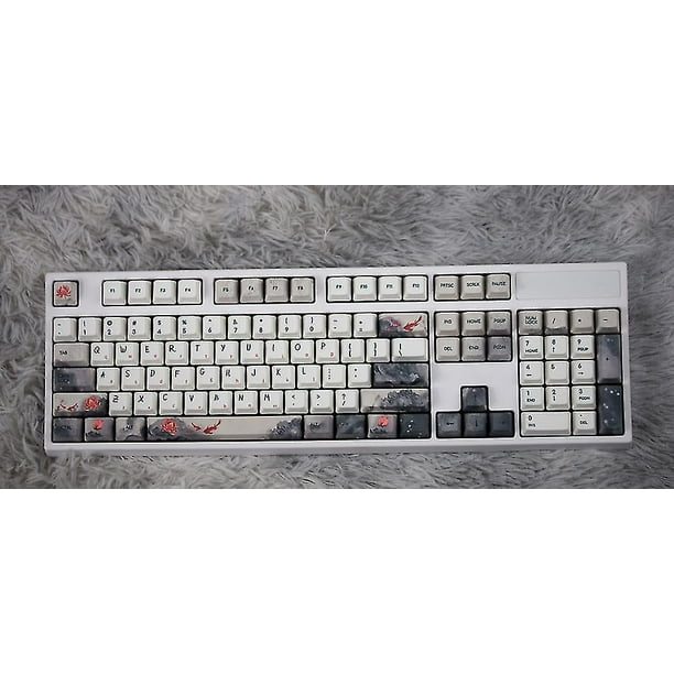 Hot Sublimation Pbt Keycaps Koi Fish Cherry Blossom Oem Profile Key Cap ...