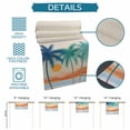 Bohemia Coconut Tree Sunset Table Runner 13x48in Non-Slip Cotton Linen ...