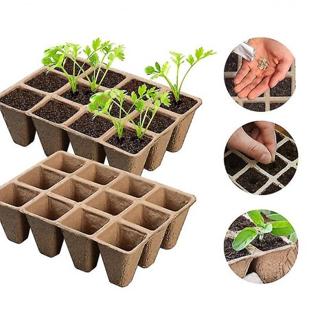 Surrme 120pcs Seedling Cup Degradable Pulp Seedling Tray120pcs Seedling ...