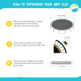 "SkyBound 15ft Trampoline Replacement Mat, 163"" Wide, 108 V-Rings ...