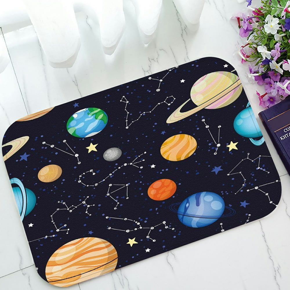 ECZJNT space planet stars zodiac Solar Welcome Doormat Bath Mat Rug ...