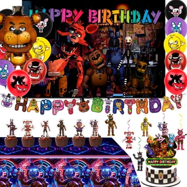 FNAF Game Five Night Balloon Birthday Party Decoration Cartoon Bear ...