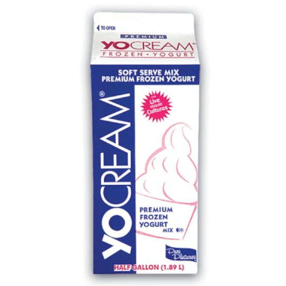 Yocream White Vanilla Low-Fat Soft Serve Yogurt Mix, 64 Ounce -- 6 per ...
