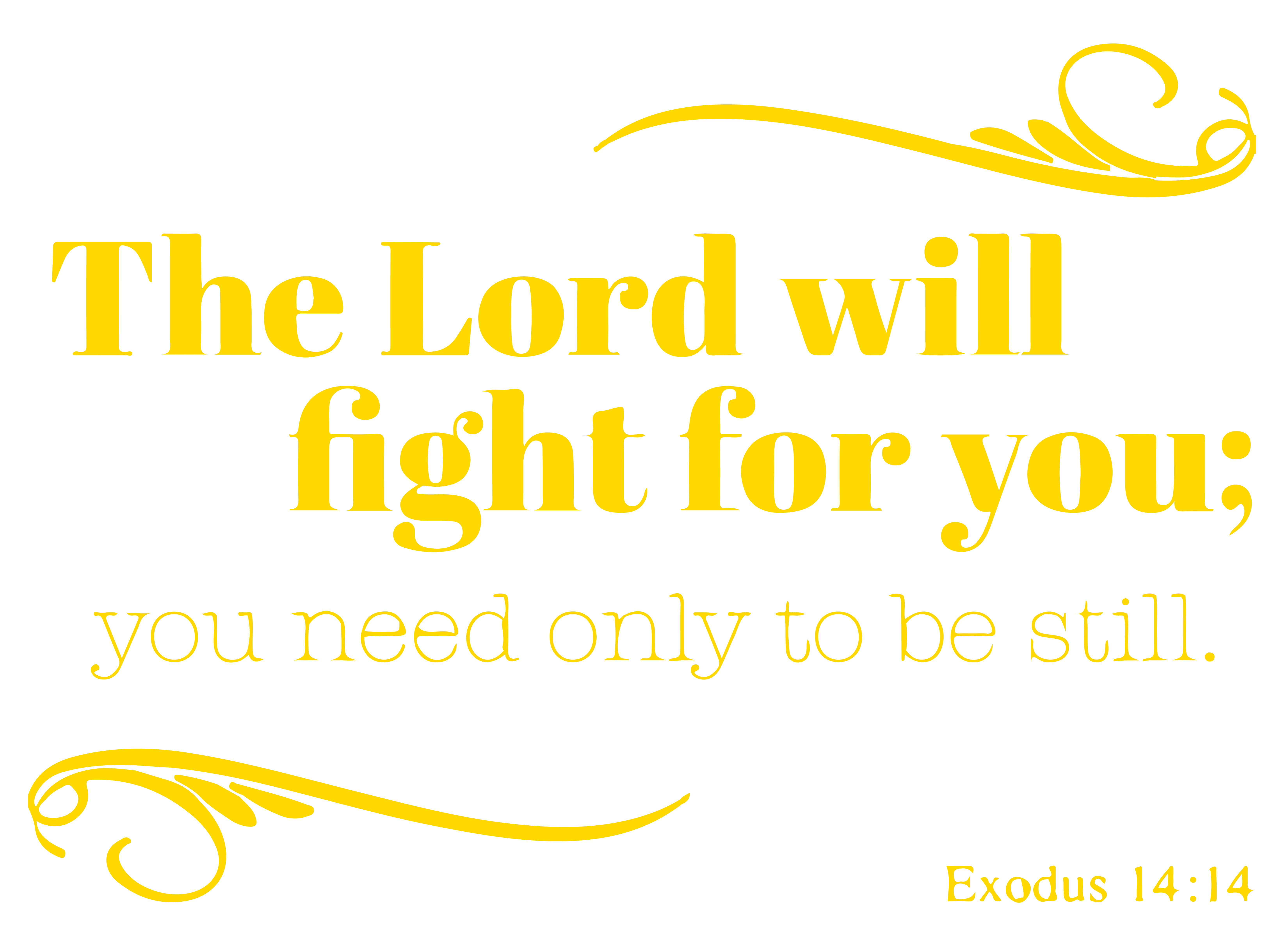 Exodus 14:14 The lord will fight for you; youâ ¦ Vinyl Decal Sticker ...