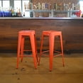 AmeriHome Loft Metal 30" Bar Stool, Orange, Set of 2 - Walmart.com